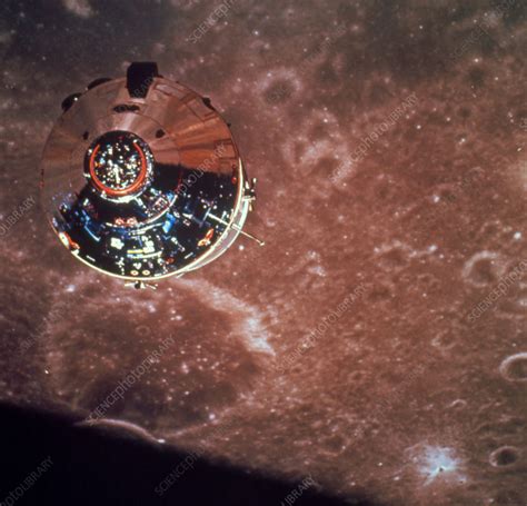 Apollo 10 Command Module Seen Orbiting The Moon Stock Image S370 0007 Science Photo Library