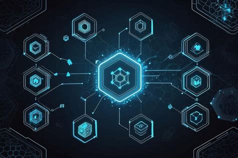 Premium Photo Blockchain Technology With Icons How Blockchain Works