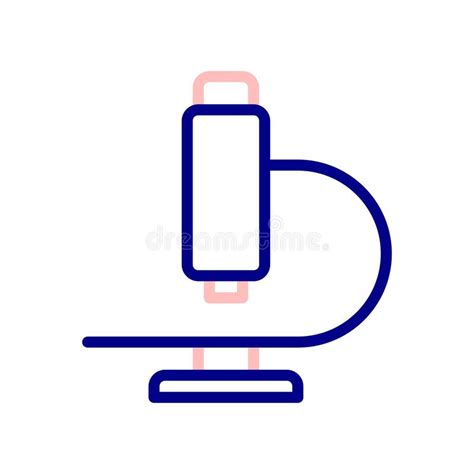 Microscope Icon An Instrument For Viewing Small Microbes Stock Vector