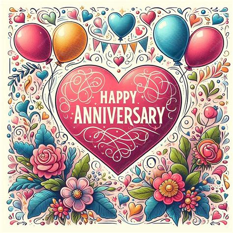 Happy Anniversary Template Premium Ai Generated Image