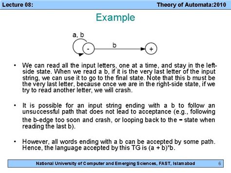 Lecture 08 Theory Of Automata 2010 Transition Graphs
