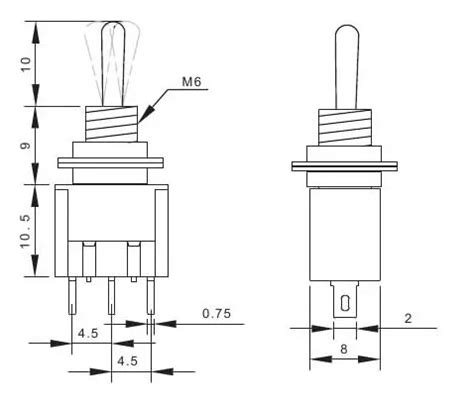 Mini Toggle Switch Guitar Reliable Pin Way Switch