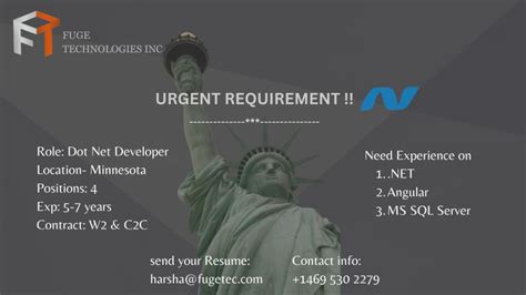 Fuge Technologies Inc On Linkedin Linkedinconnection Wearehiring Dotnetdeveloper