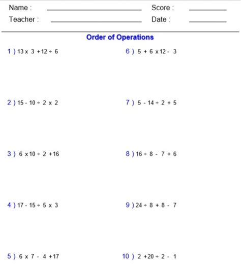 Mdas Worksheet For Grade 4 Nail Designs