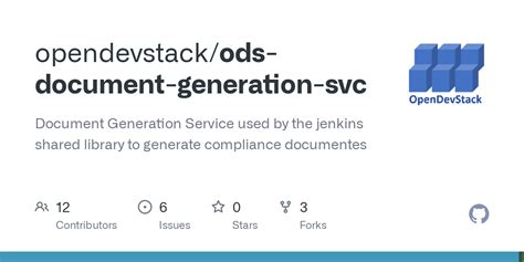Github Opendevstackods Document Generation Svc Document Generation