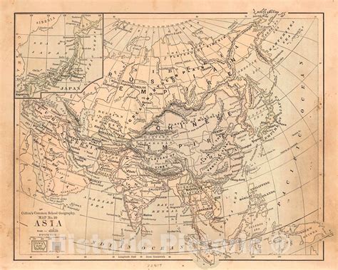 Asia Political Map Of 1880