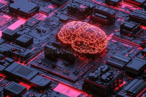 The Illustration Of A Human Brain Demonstrating Intelligent Processing Using A Neural Network