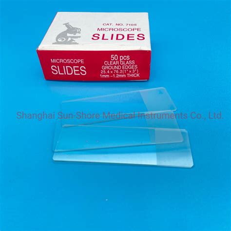 Laboratory Adhesion Microscope Slide Clear Glass Silanized Lab Adhesion Microscope Slides