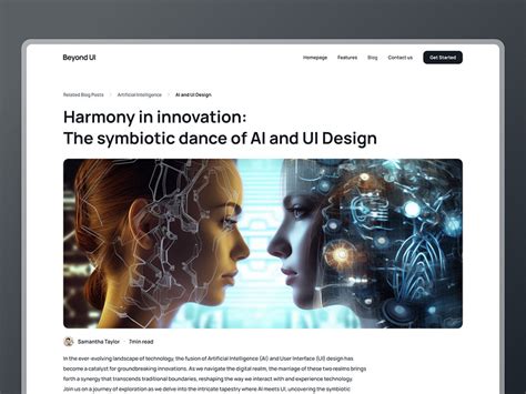 blog single page ui beyond ui by beyond ui on dribbble