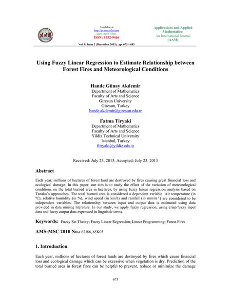 using fuzzy linear regression to estimate relationship between