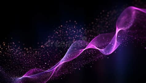 Glowing Blue Wave Pattern In Futuristic Space Generated By Ai Stock Illustration Illustration