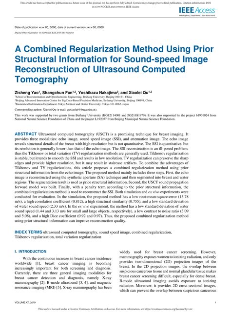 Pdf A Combined Regularization Method Using Prior Structural