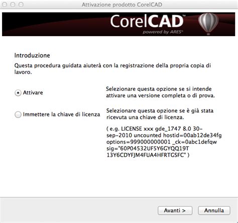 KB Corel Activating CorelCAD On Mac OS X