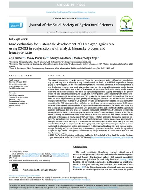 Pdf Land Evaluation For Sustainable Development Of Himalayan