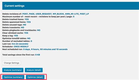 リビジョン削除のwordpressプラグイン Optimize Database After Deleting Revisionsの使い方