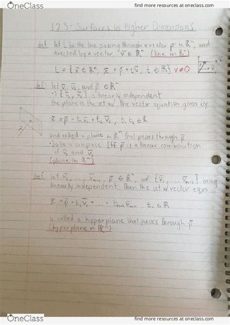 Class Notes For Math 211 At University Of Victoria Uvic