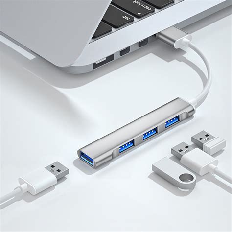 Latrodar Mini Usb Hub Extensions 4 Port Usb Usb Adapter Station Slim Portable Data Hub Usb