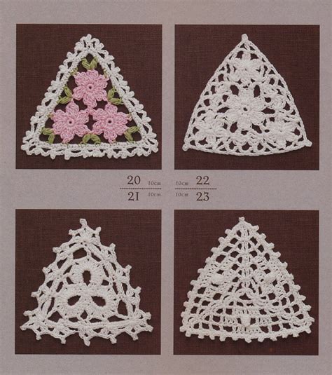 Cute Triangle Crochet Motifs Patterns Jpcrochet