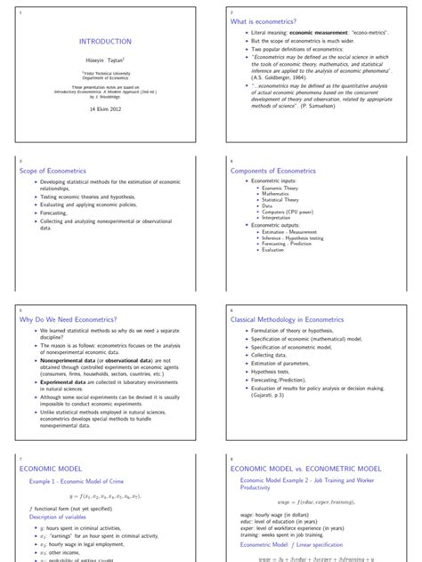 Introduction What Is Econometrics Scope Of Econometrics Compress