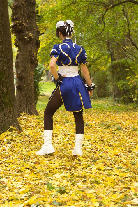 Chun Li Fighter Inspired Cosplay Costume Blue Qipao Outfit Etsy
