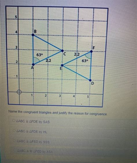 Solved Name The Congruent Triangles And Justify The Reason For 1 Answer Transtutors