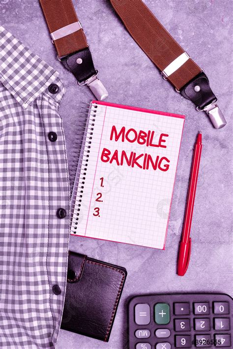 Conceptual Caption Mobile Banking Business Approach To Create Financial Transactions Stock
