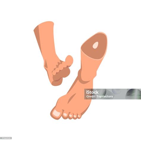 Human Feet Vector Illustration On A White Background Stock Illustration