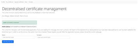 Github Stefanogenettiunitn Decentralised Certificate Management Blockchain Course Project