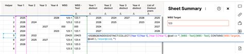 Trying To Get A List Of Distinct Values Across Multiple Columns Based