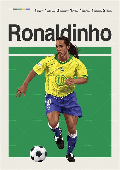 Ronaldo Nazario Poster For Brazil Fans Artofit