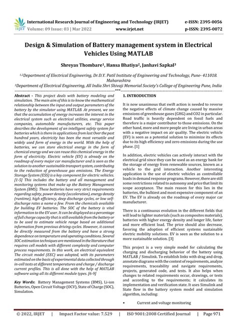 design and simulation of battery management system in electrical vehicles