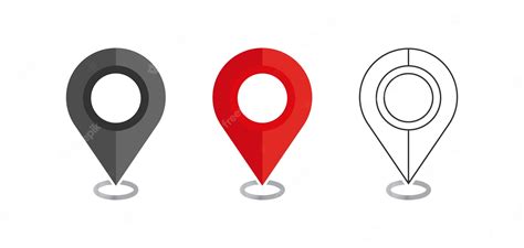Premium Vector Location Icon Set Pin Pointer Illustration Symbol Sign Navigation Map Vector