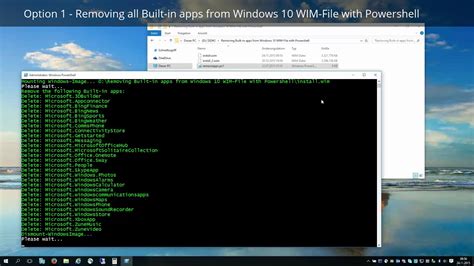 Removing Built In Apps From Windows 10 Wim File With Powershell Youtube