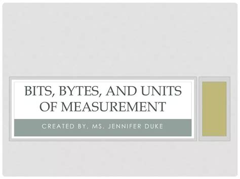 ppt bits bytes and units of measurement powerpoint presentation