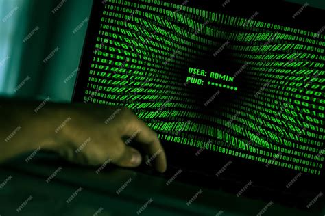 Premium Photo Hand Typing On A Laptop Keyboard Green Numbers On