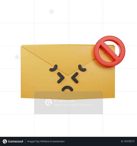 Block Email Emoji 3d Icon Download In Png Obj Or Blend Format