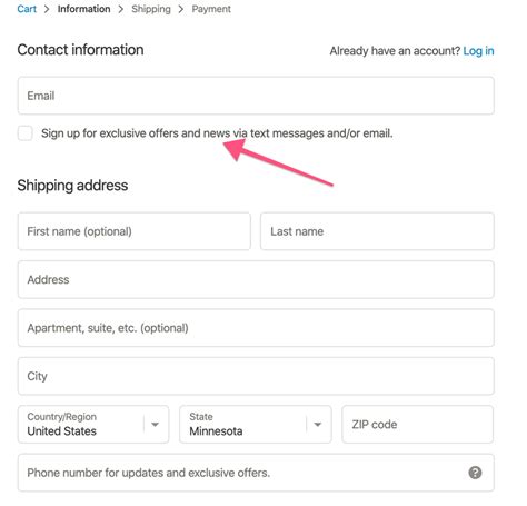 Sms Checkbox Opt In Cartstack Knowledge Base