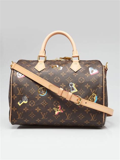 Louis Vuitton Limited Edition Monogram Canvas Love Lock Speedy 30