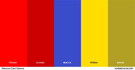 Pokemon Colors Rgb