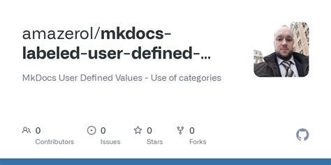 Github Amazerolmkdocs Labeled User Defined Values Mkdocs User