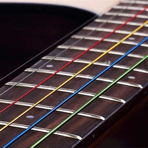 6pcsset Acoustic Guitar Strings Rainbow Colorful Vicedeal