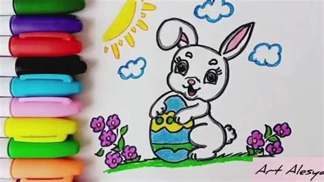 Как нарисовать пасхального кролика Рисунок на Пасху Смотреть онлайн в поиске Яндекса по Видео