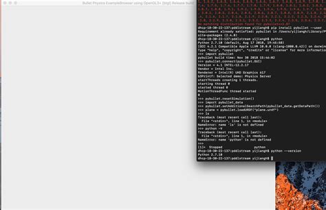 pybullet gui freeze in macos 10 14 1 · issue 2014 · bulletphysics