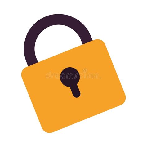 yellow padlock icon stock vector illustration of flat 79974365