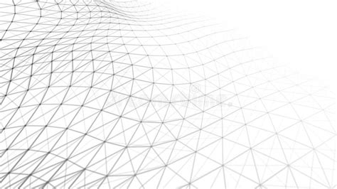 Futuristic White Futuristic Background Wave With Connecting Dots And