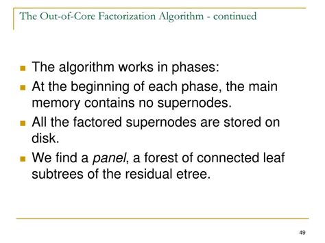Ppt An Out Of Core Sparse Symmetric Indefinite Factorization Method