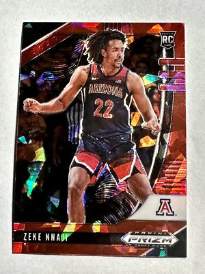 2020 Panini Prizm Draft Picks 74 Zeke Nnaji Arizona Wildcats Red Ice Prizm Rc Ebay