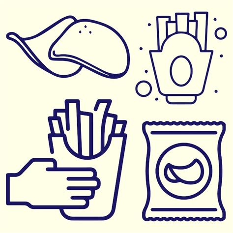 Premium Vector Chips Logo Or Icon Set Vector