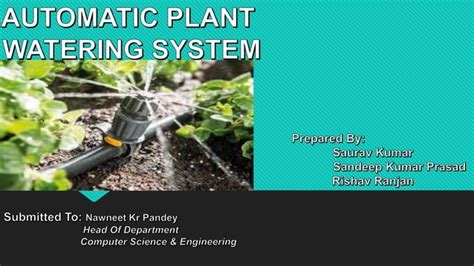 Automatic Plant Watering System Using Arduino Based Ppt Pptx