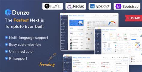 Dunzo React Nextjs Admin And Dashboard Template Graphicfort